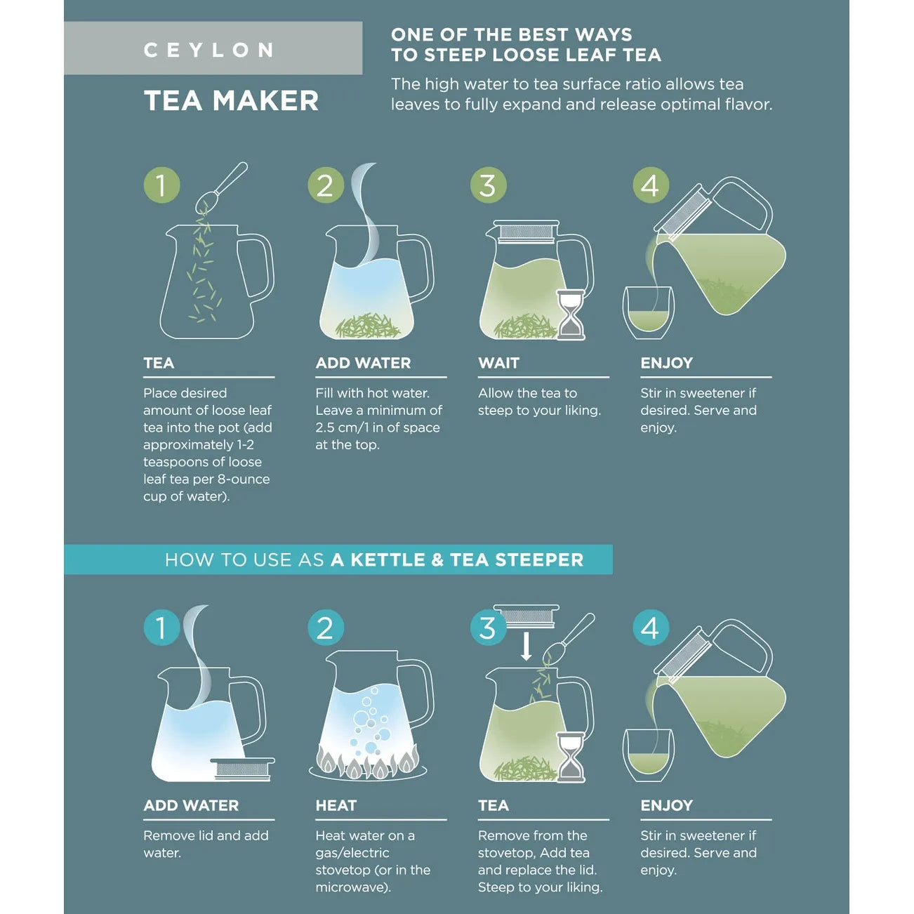 Teabloom One-Touch Tea Maker (40oz / 4-5 Cups) – Rosemary's Garden