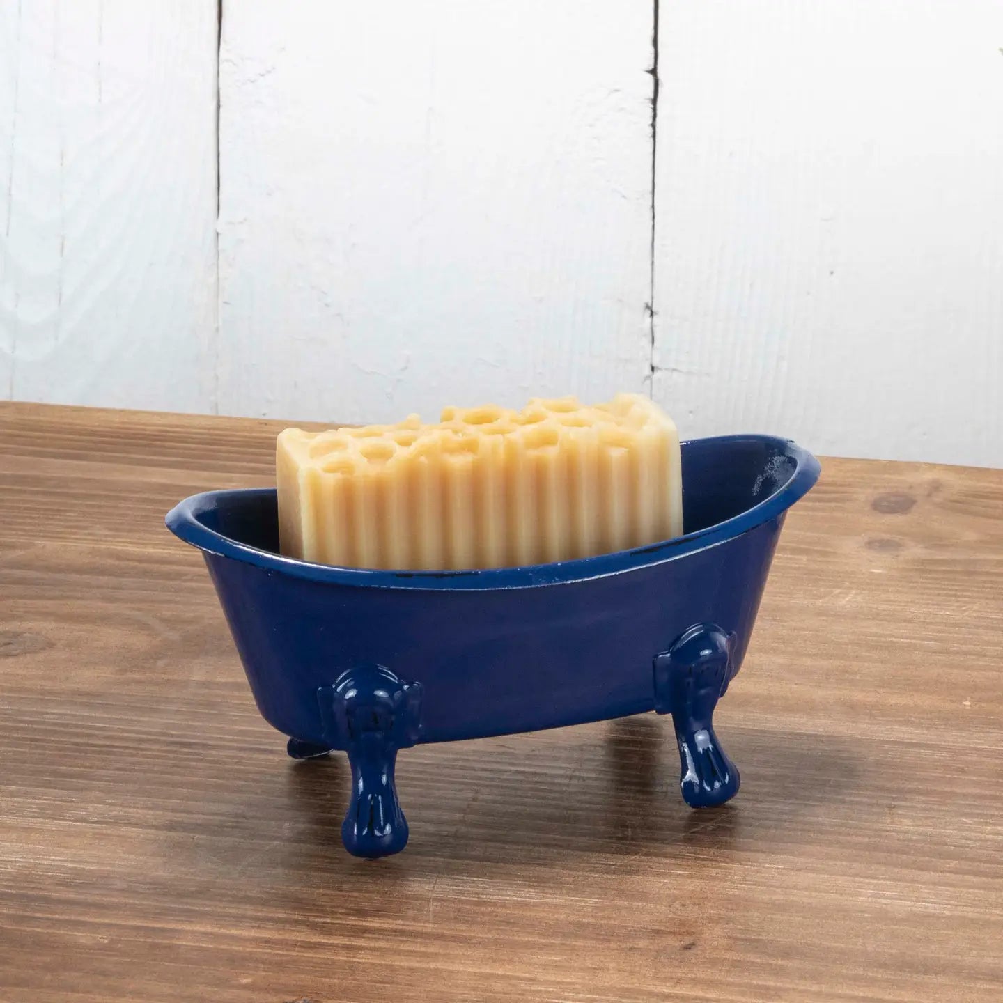 Navy Blue Enamel Bathtub Soap Dish – Rosemary's Garden